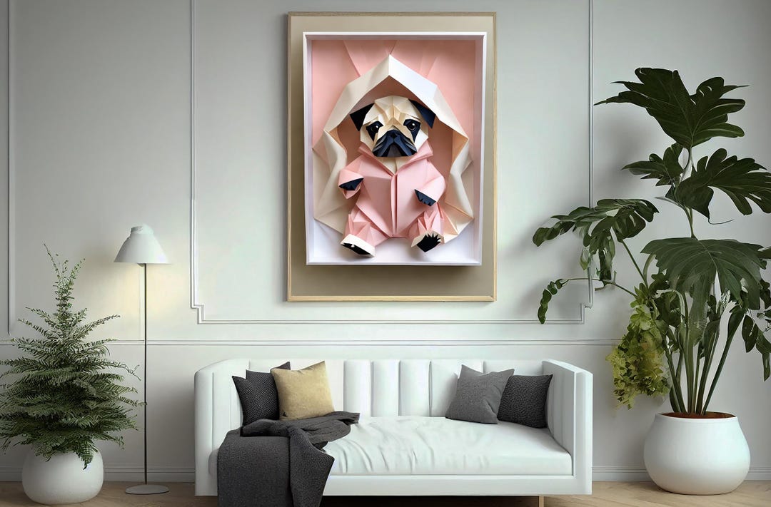 Origami Pug Puppy - Etsy
