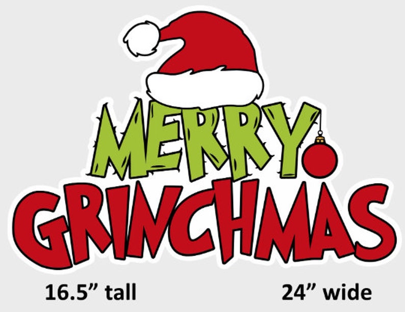 Merry Grinchmas Christmas Yard Sign or Party Sign - Etsy