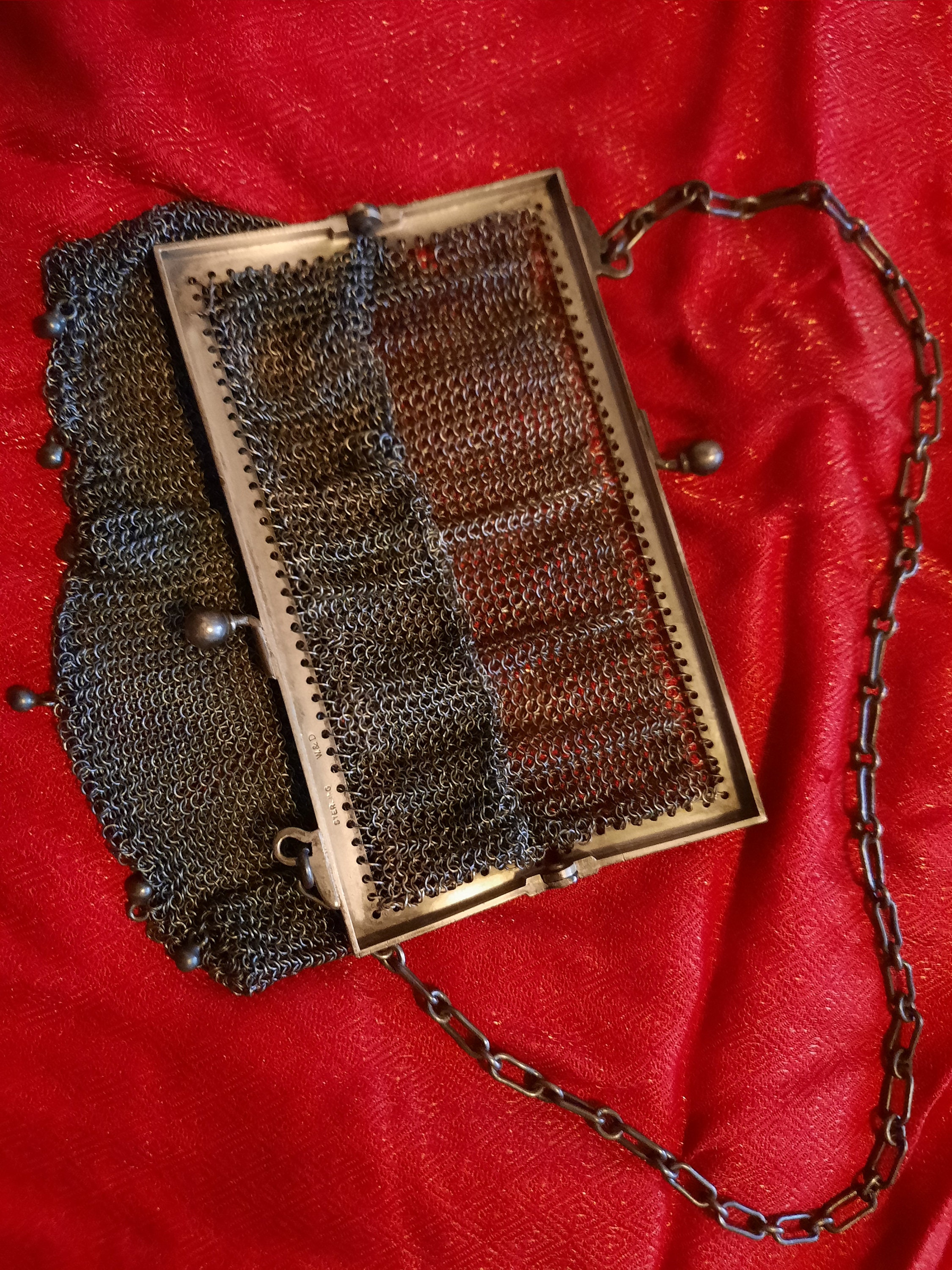 Antique German Silver Mesh Purse - Etsy