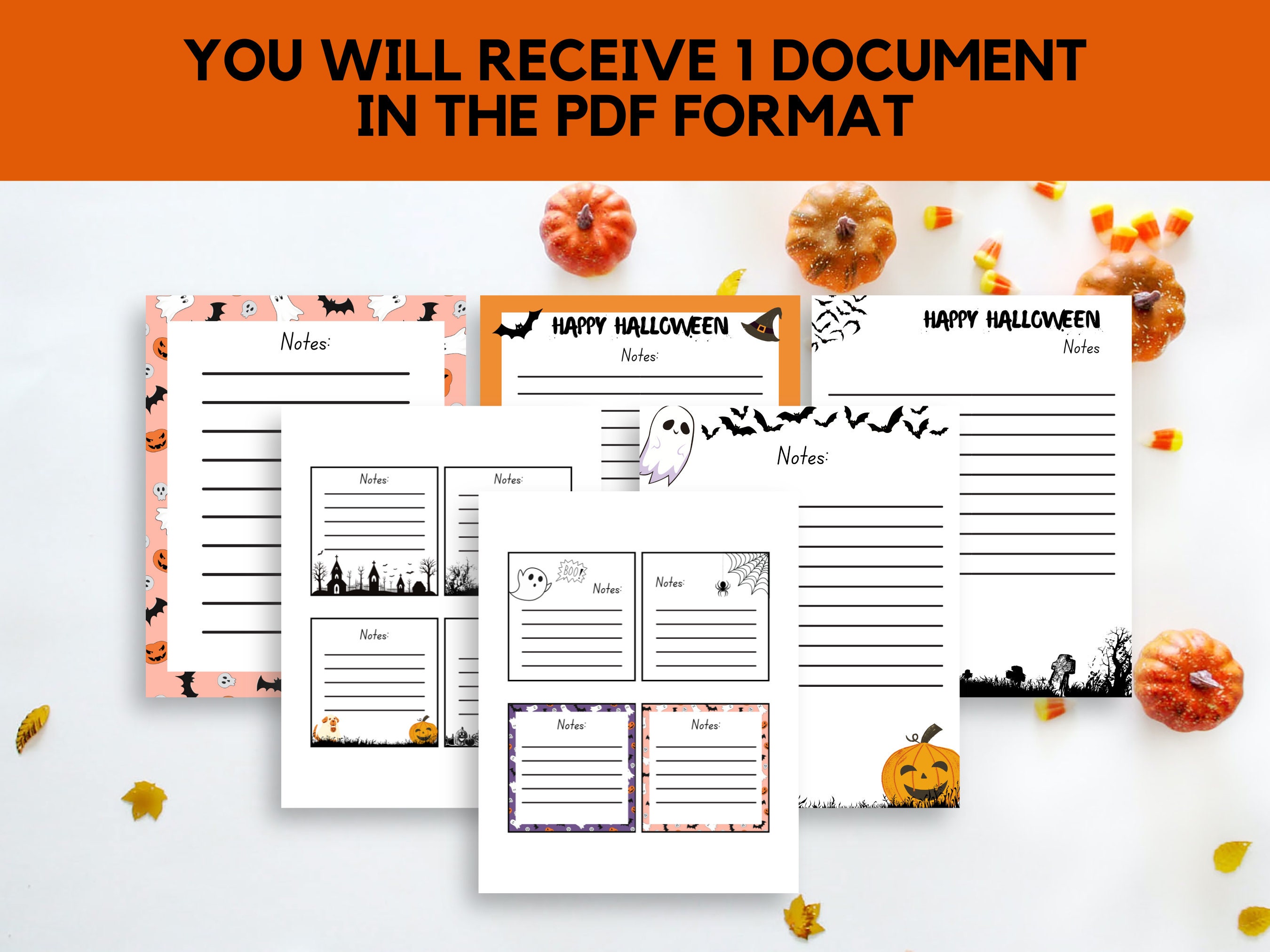 Halloween Notes Printable, Halloween Lunchbox Notes, Halloween Notes ...