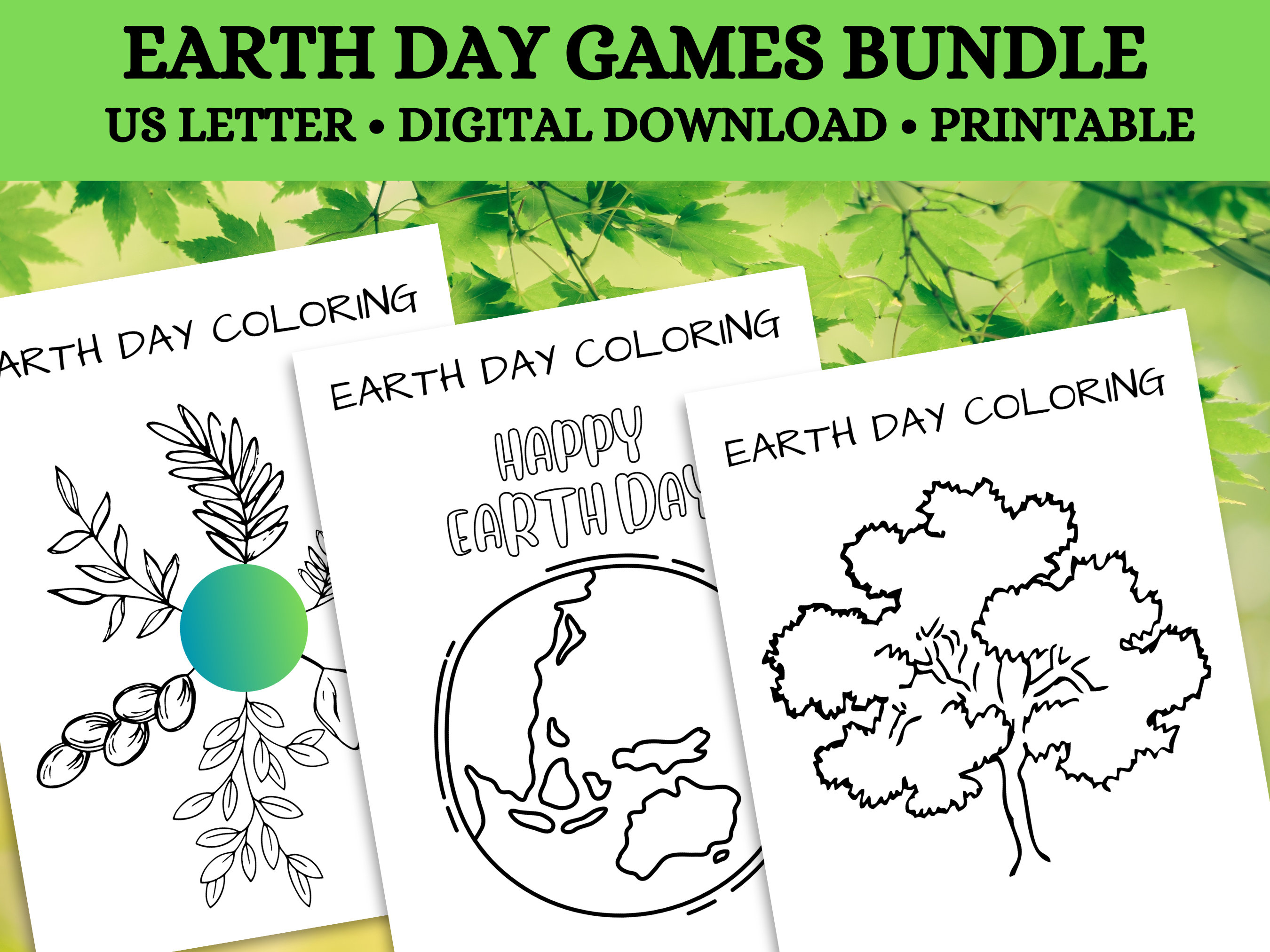 Earth Day Game Bundle, Printable Games for Kids, Class Activity, Earth ...