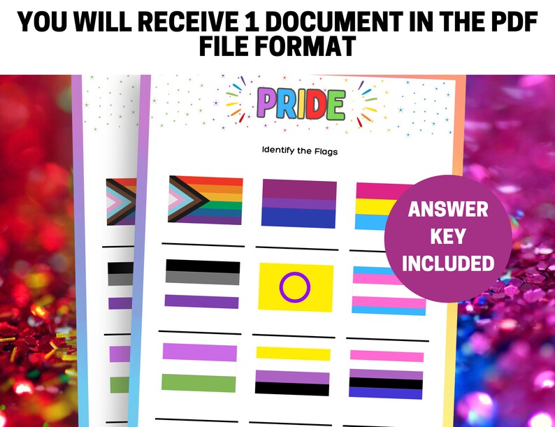 PRIDE Month Game Printable, LGBTQ+ Pride Party Game, Pride Flags Game ...