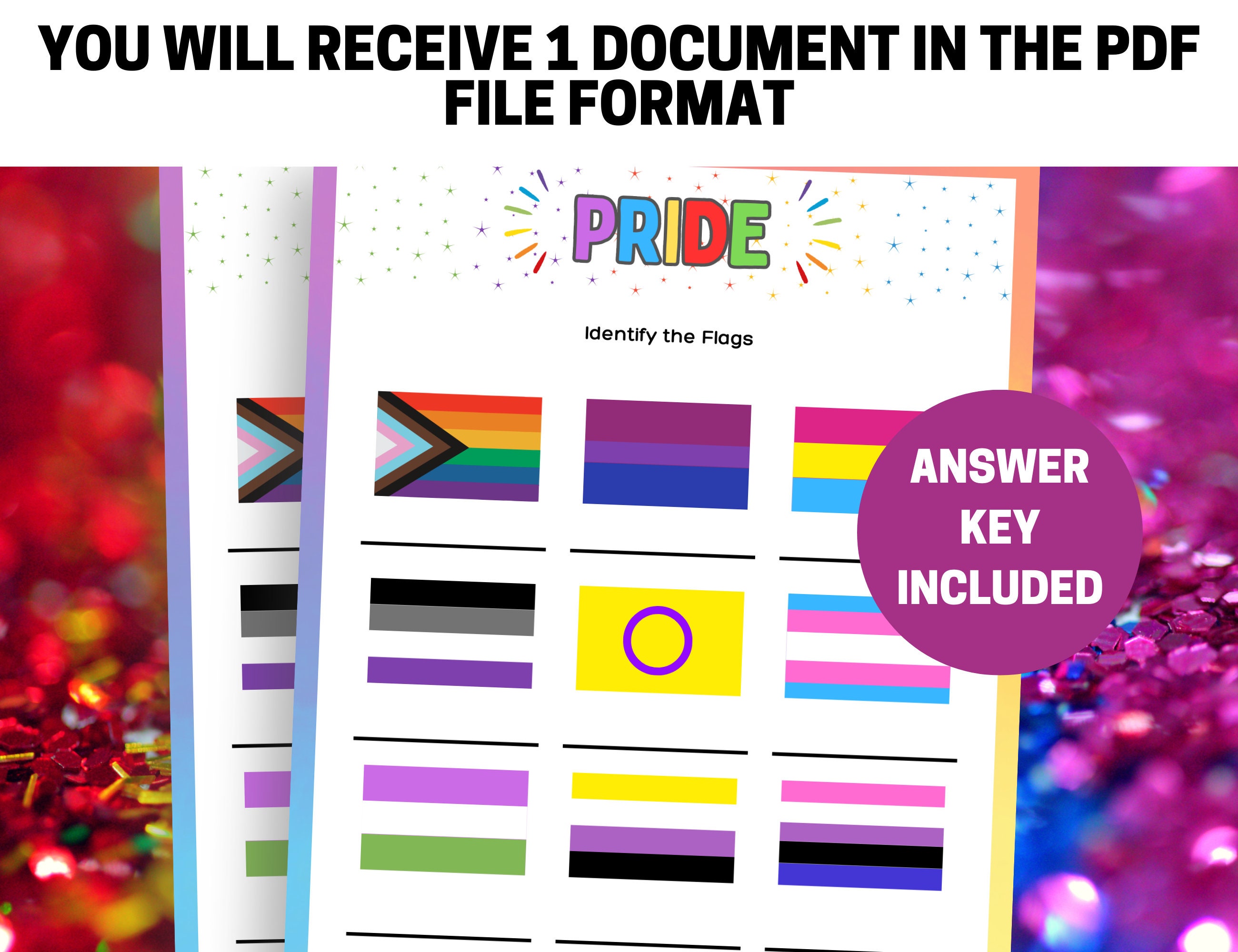 PRIDE Month Game Printable, LGBTQ+ Pride Party Game, Pride Flags Game ...