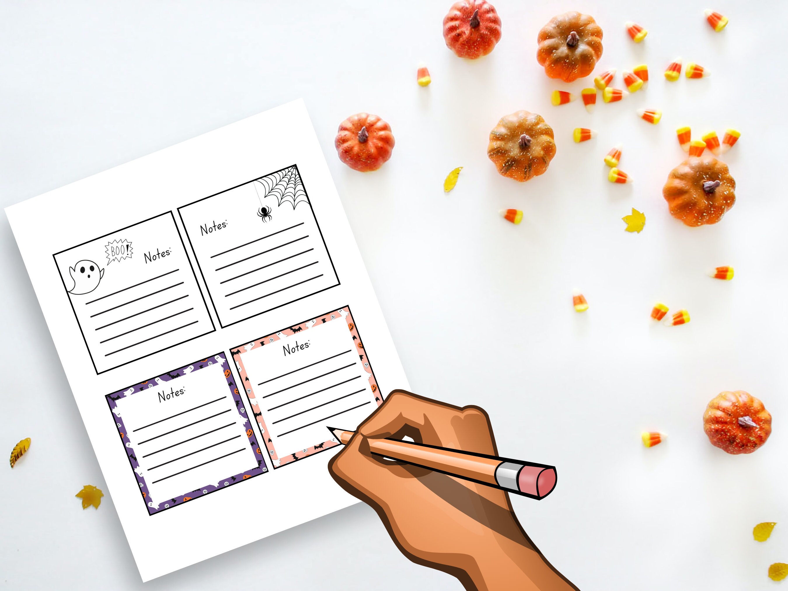 Halloween Notes Printable, Halloween Lunchbox Notes, Halloween Notes ...