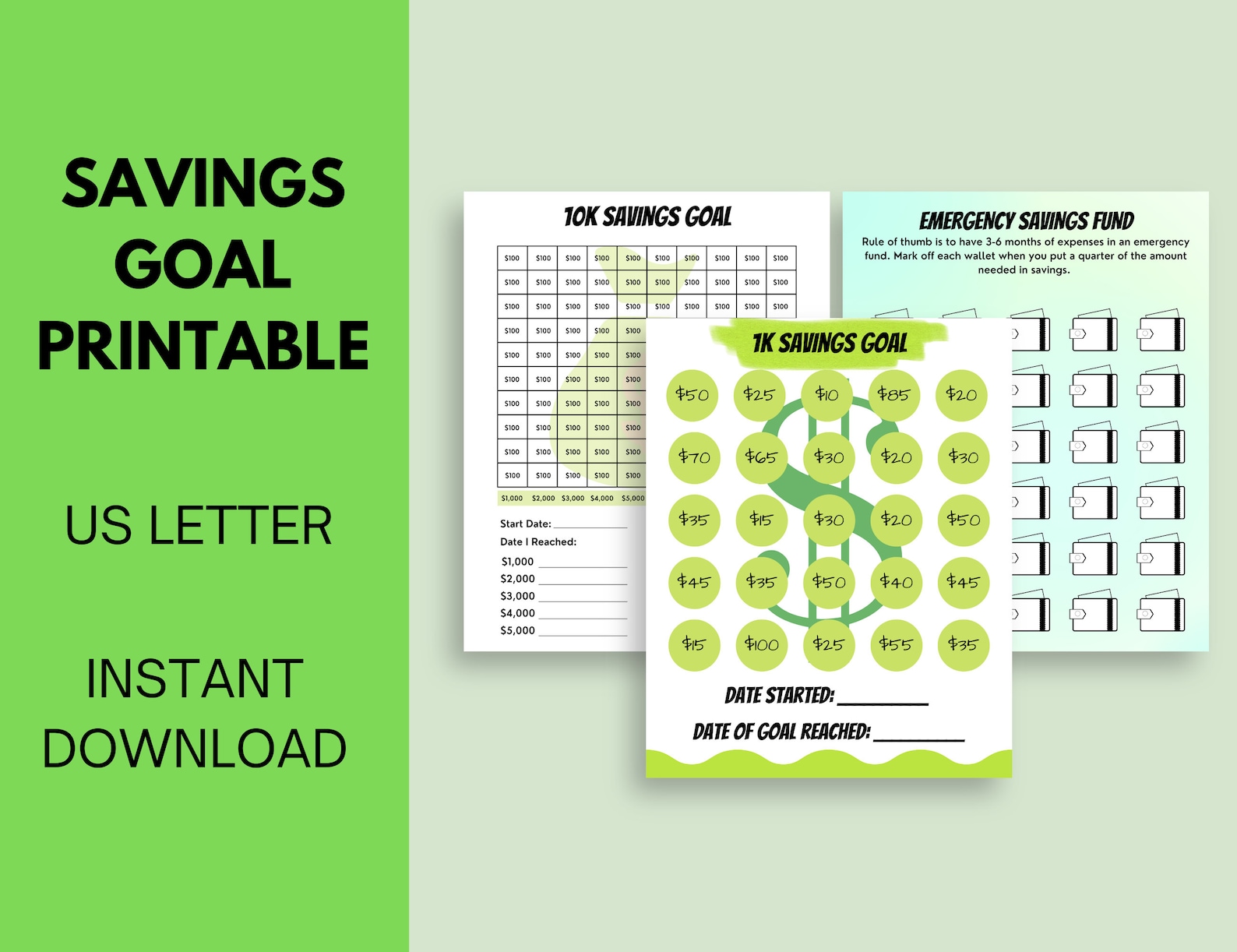 Savings' Goal Printable, Savings Goal Tracker, Savings Goal Pdf ...