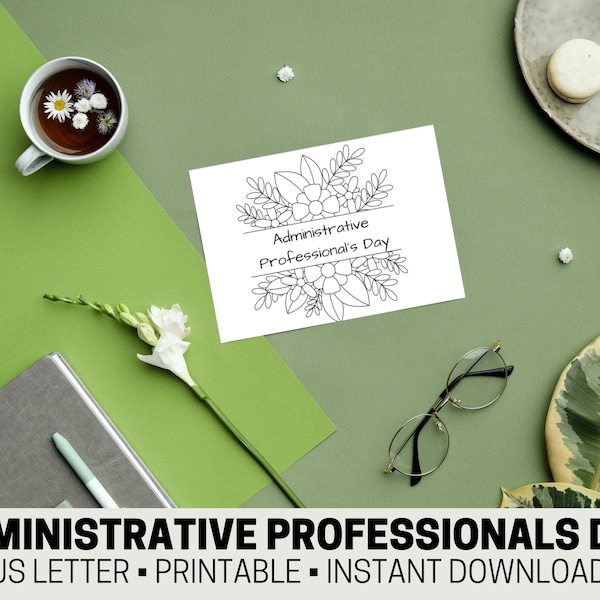 Administrative Card Printable - Etsy
