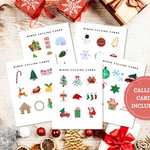 50 Page Christmas Bingo Cards Printable, Christmas Bingo Game Printable ...