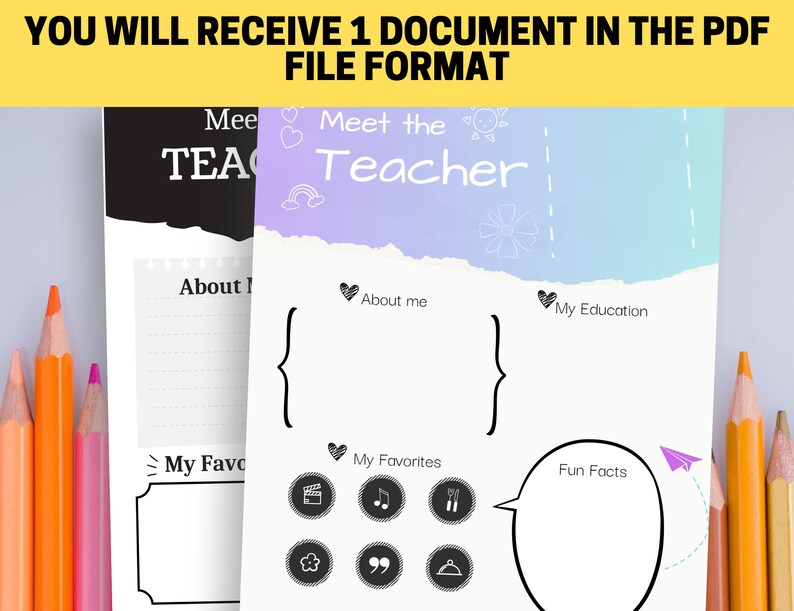 Editable Meet the Teacher Printable Flyer Bundle (instant Download) - Etsy