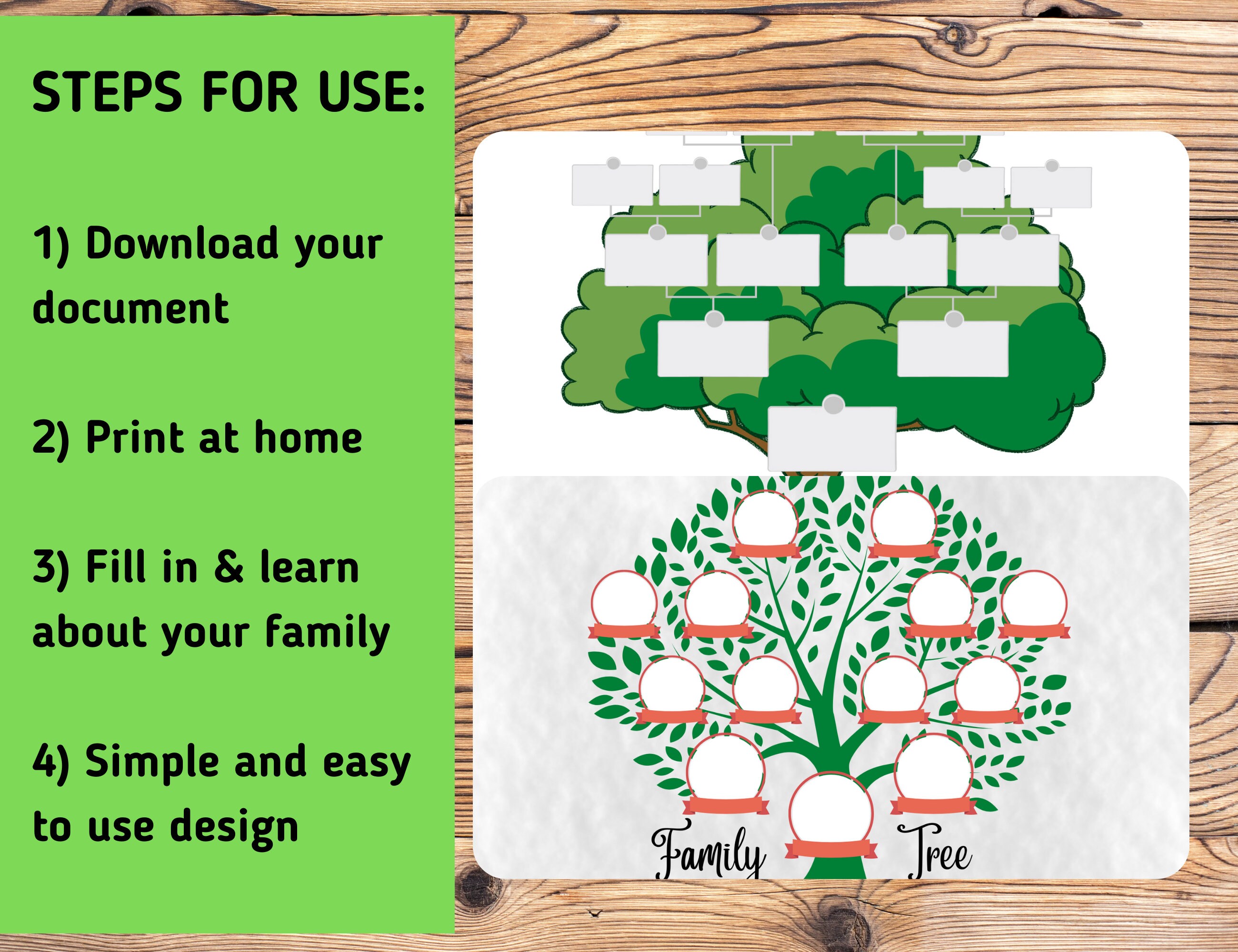 Family Tree Printables - Etsy