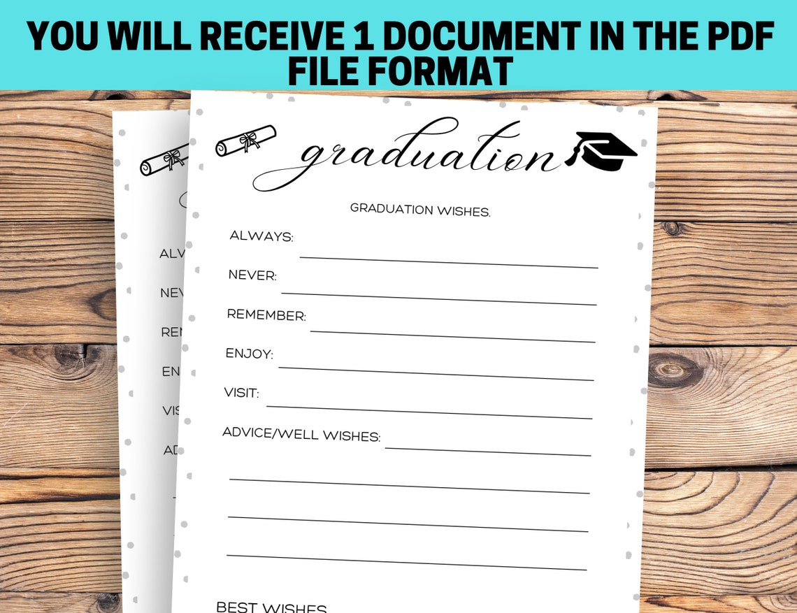 Graduation Wishes Game, 2023 Graduation Games, Graduation Party Games ...