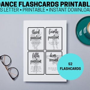 Dance Vocabulary Flashcards Printable, Dance Teacher Resource (PDF) - Etsy