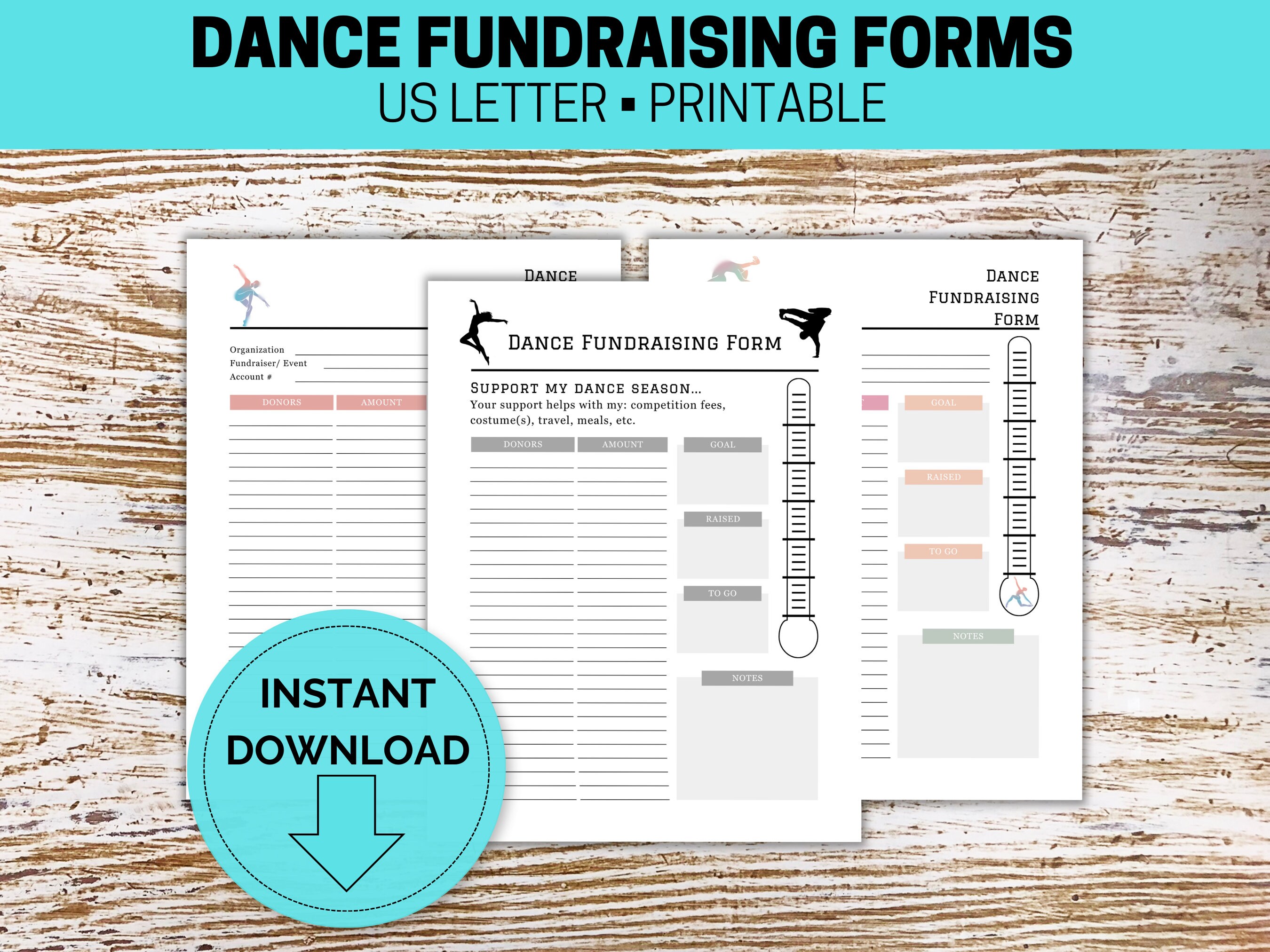 Dance Fundraising Form Printable, Dance Competition Fundraising Form ...