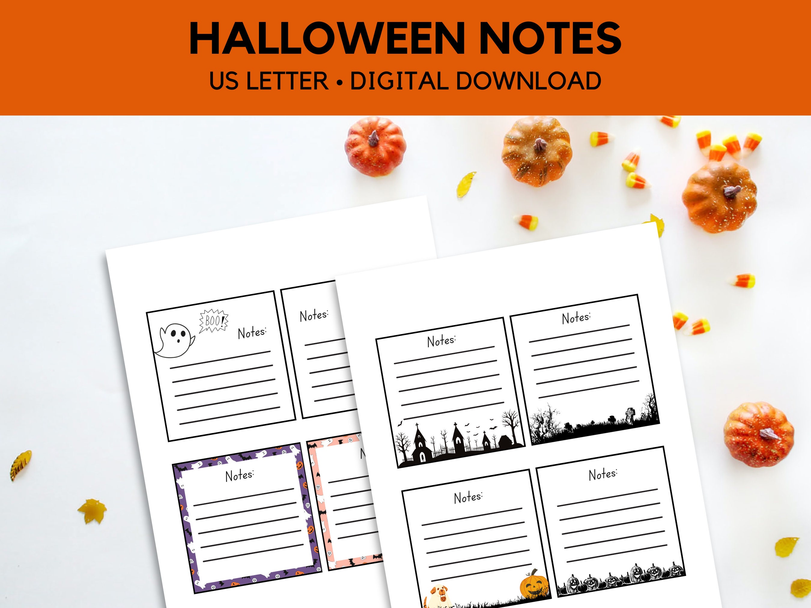 Halloween Notes Printable, Halloween Lunchbox Notes, Halloween Notes ...
