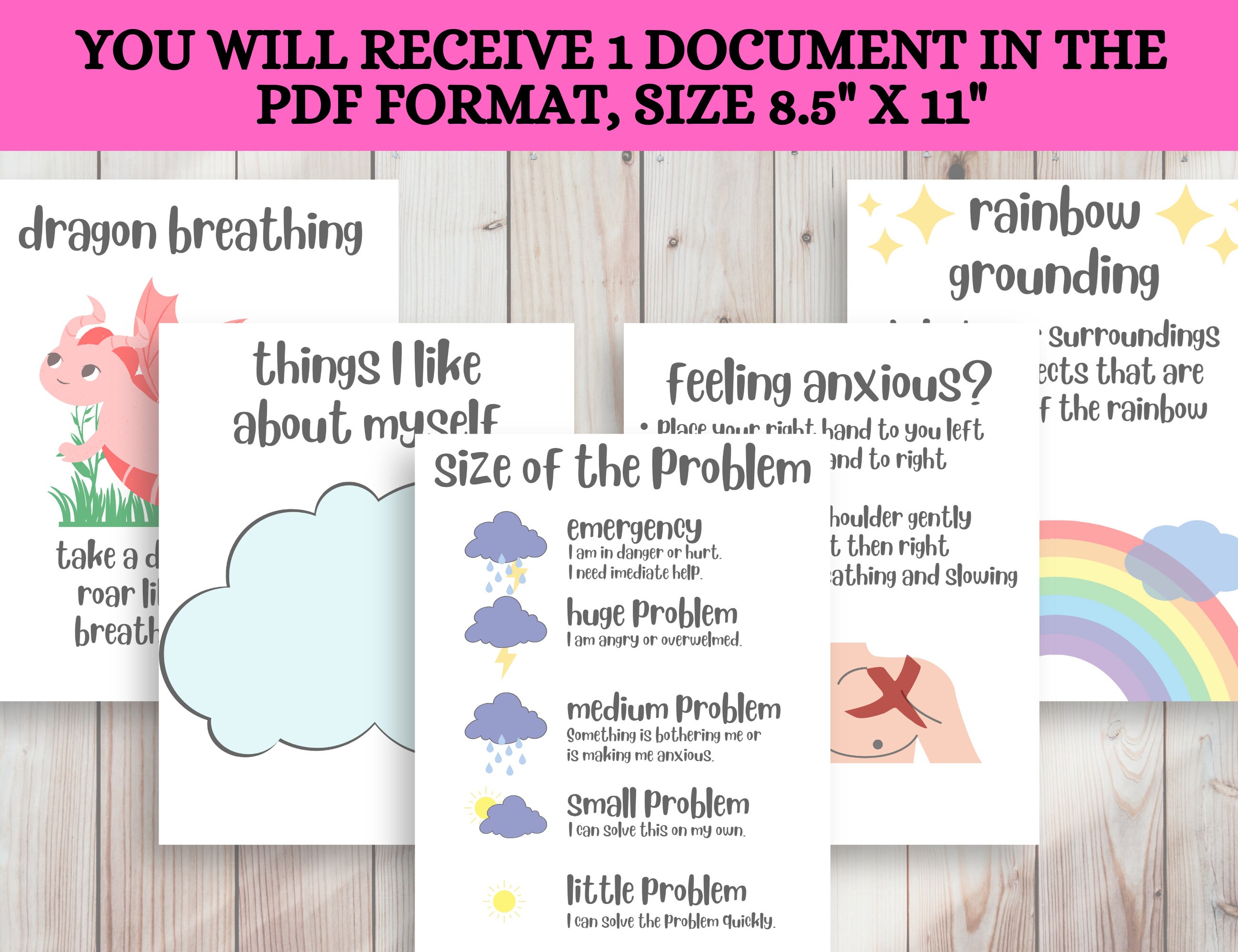 30 Page Calming Corner Bundle Printable, Calm Down Corner, Calm Down ...