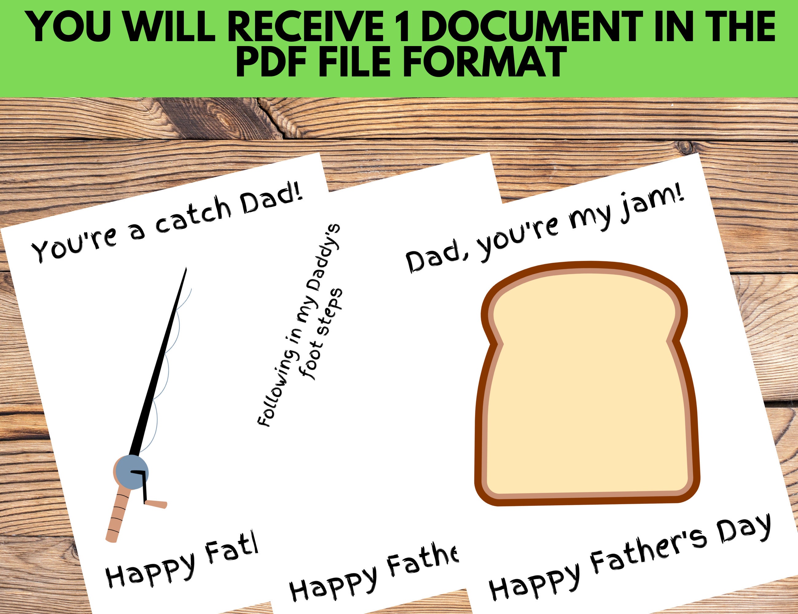 FIVE Father's Day Handprint Art Printable Keepsake, Footprint Art Craft ...