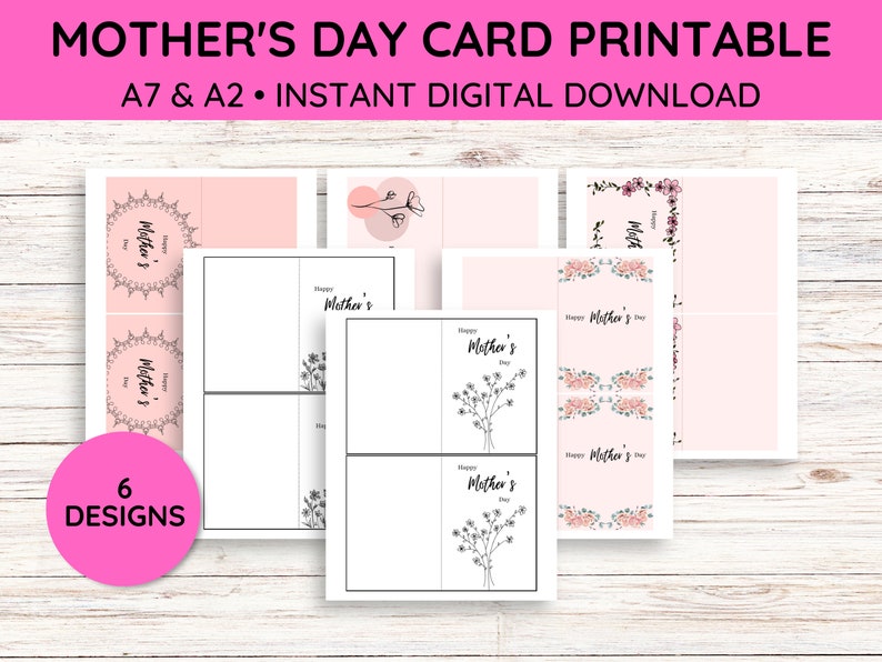 Mother's Day Cards Instant Download Printable, Mother’s Day Cards ...