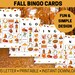 50 Page Fall Bingo Cards Printable, Fall Bingo Printable, Fall Party ...