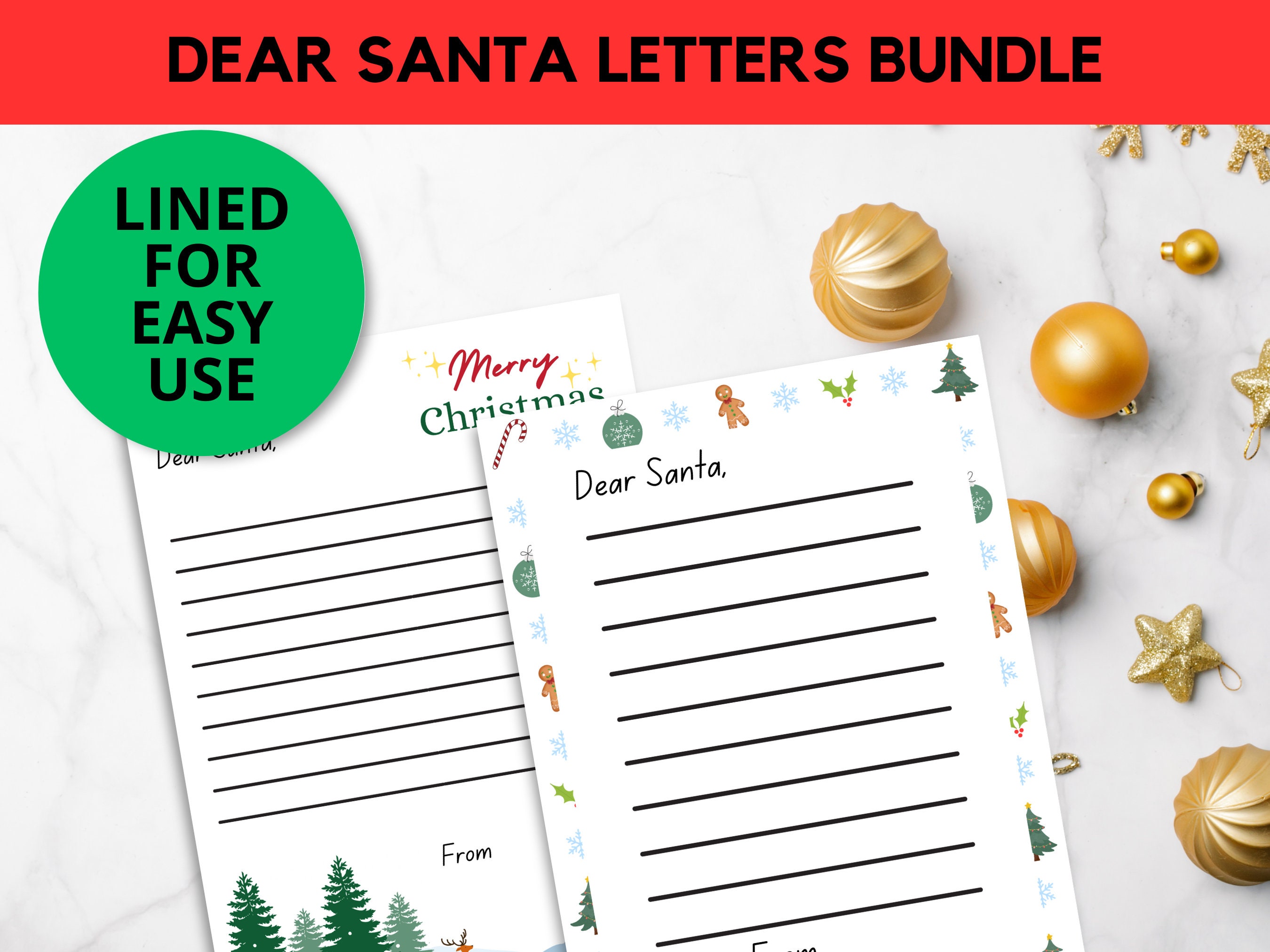 7 Dear Santa Letters Printable, Letters to Santa Template, Santa ...