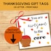 Thanksgiving Gift Tags Printable, Thanksgiving Treat Tags Printable ...