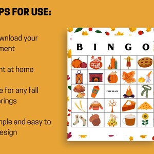 50 Page Fall Bingo Cards Printable, Fall Bingo Printable, Fall Party ...