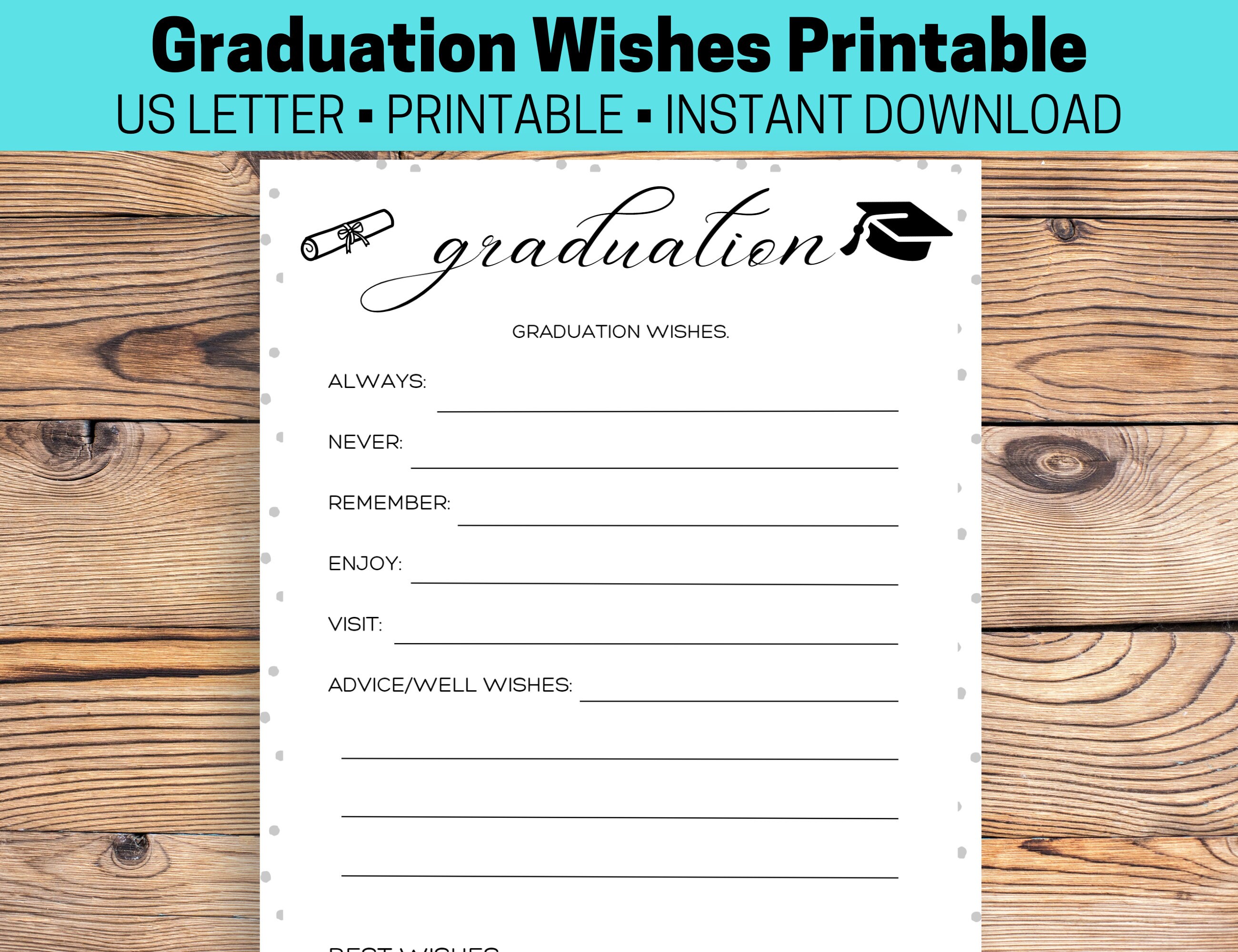 Graduation Wishes Game, 2023 Graduation Games, Graduation Party Games ...