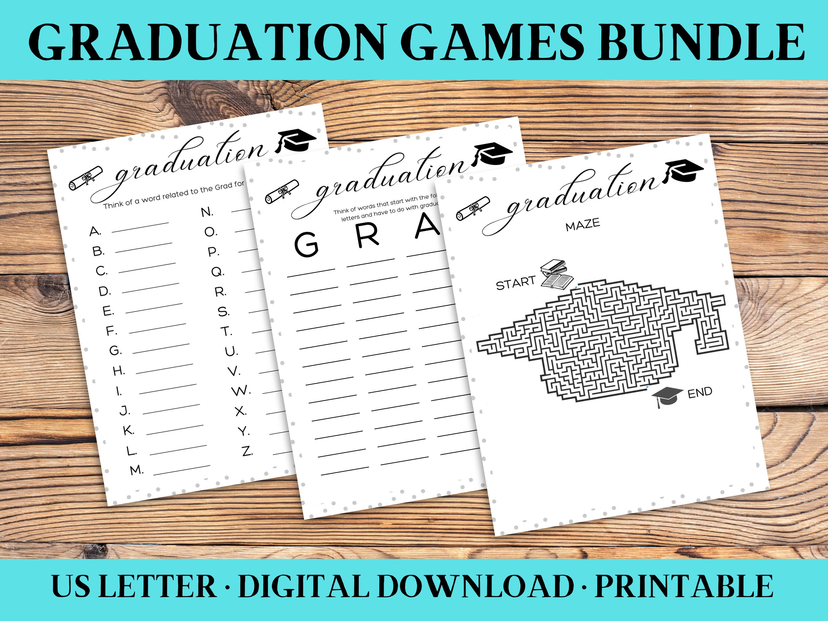 14 Graduation Games Bundle, 2024 Graduation Games, Graduation Party ...