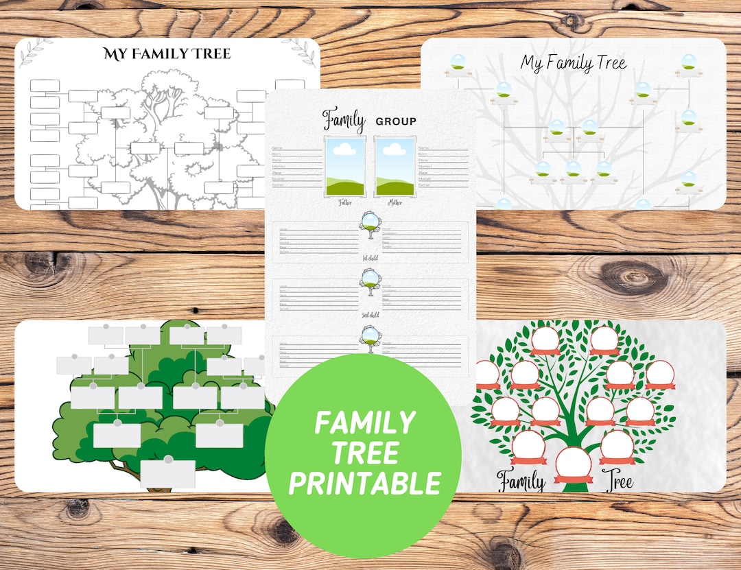 Family Tree Printables - Etsy