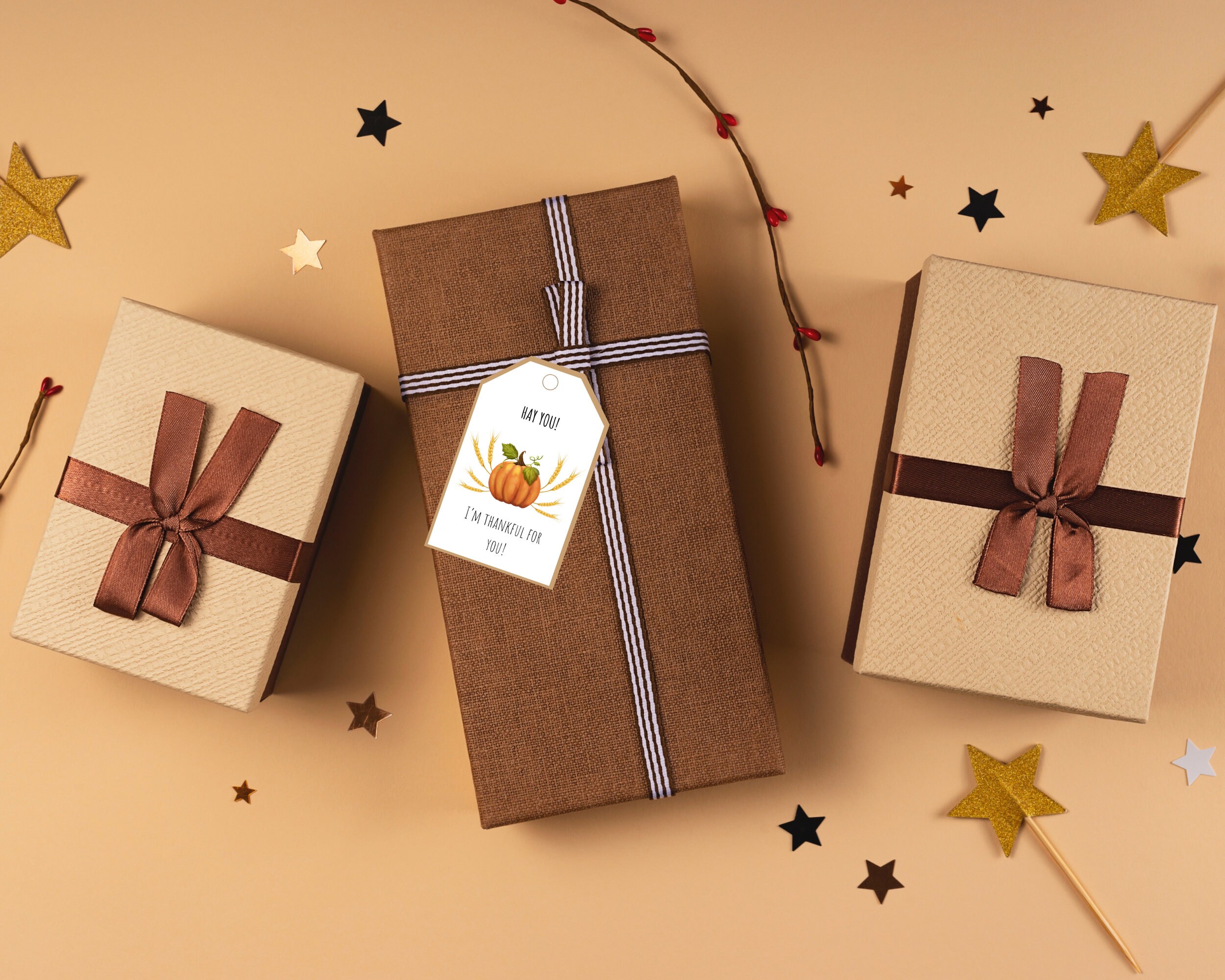 Thanksgiving Gift Tags Printable, Thanksgiving Treat Tags Printable ...