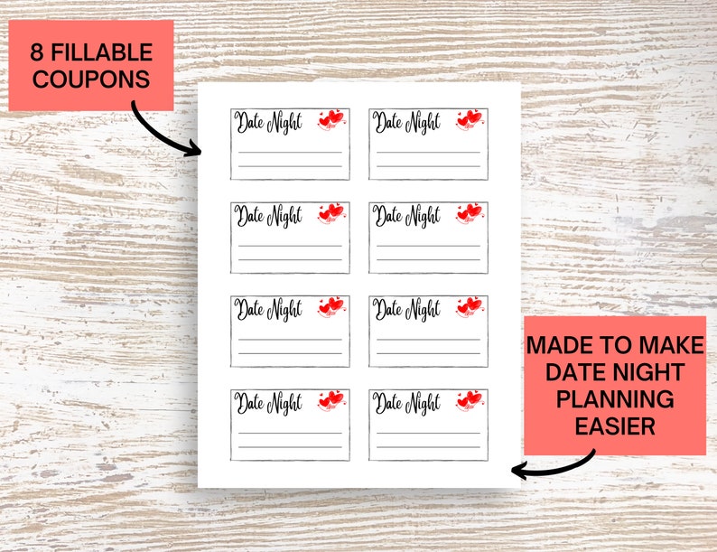 Date Night Cards Printable - Etsy