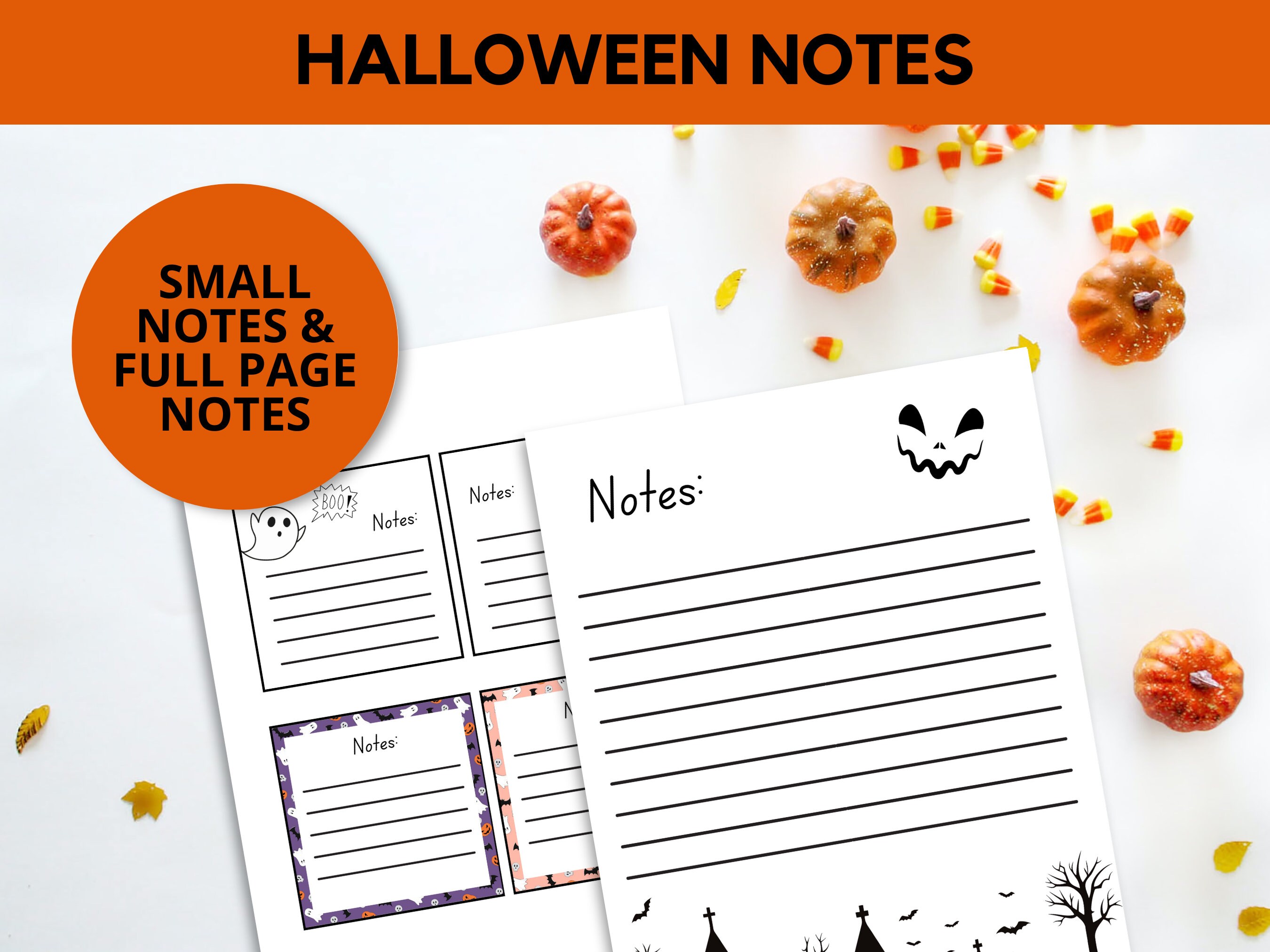 Halloween Notes Printable, Halloween Lunchbox Notes, Halloween Notes ...