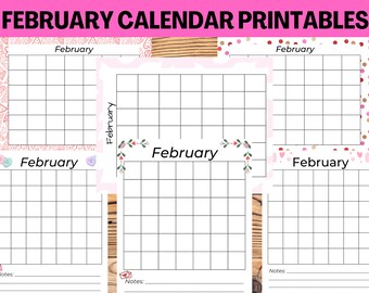 February 2024 Calendar, February Calendar, Printable, Pdf, Digital ...