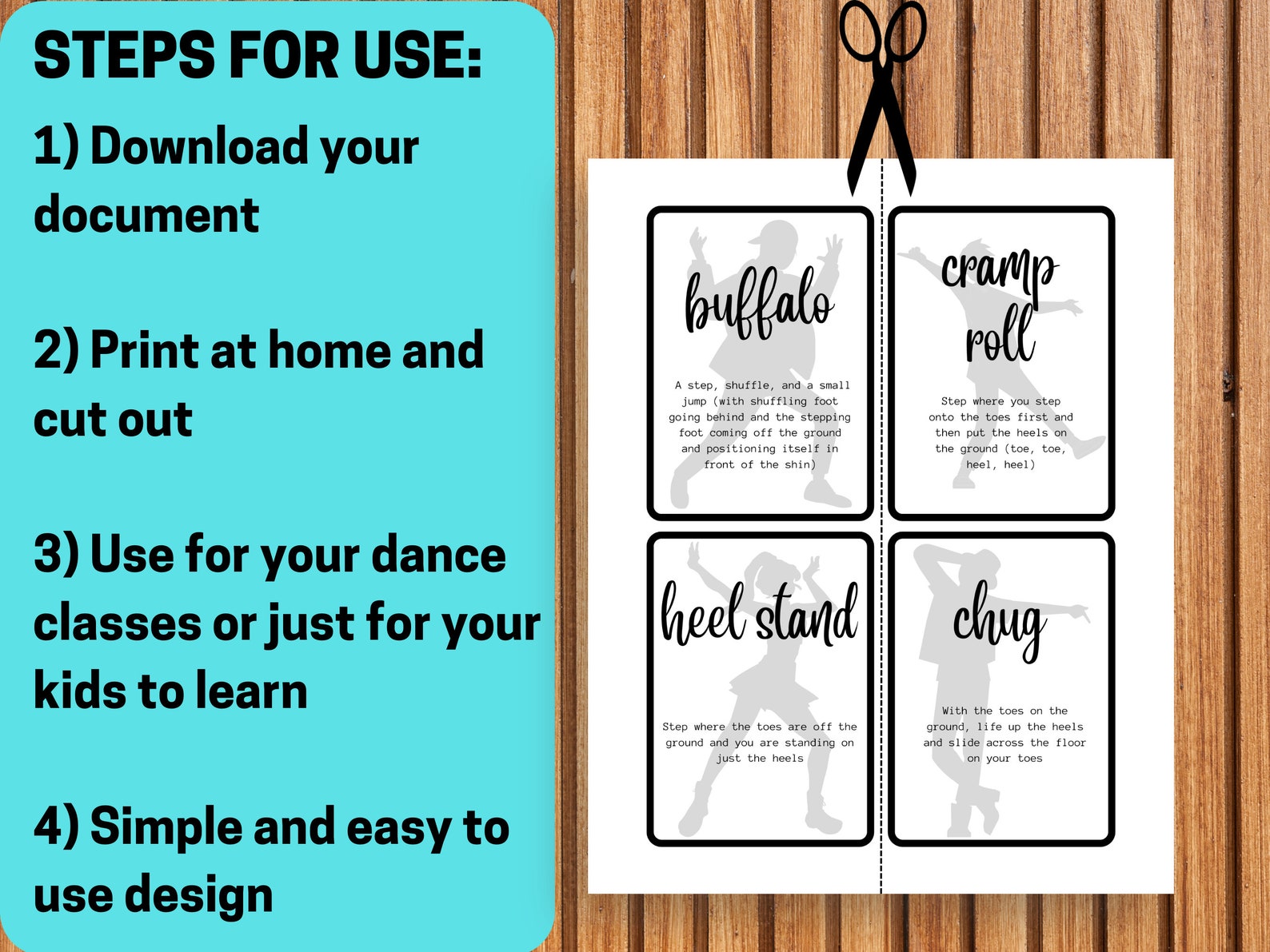 52 Dance Vocabulary Flashcards Printable, Dance Teacher Printable ...