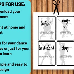 52 Dance Vocabulary Flashcards Printable, Dance Teacher Printable ...