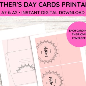 Mother's Day Cards Instant Download Printable, Mother’s Day Cards ...