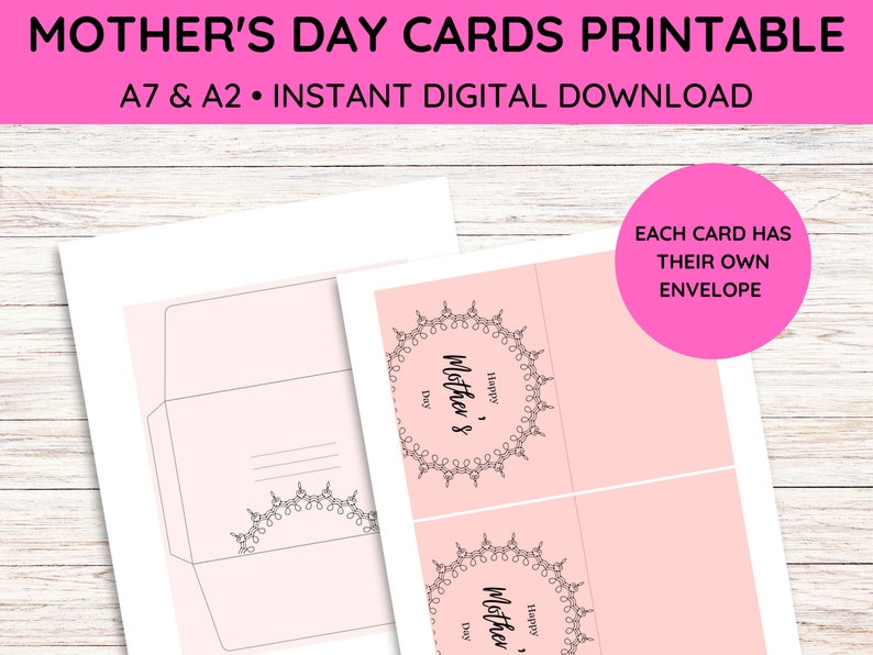 Mother's Day Cards Instant Download Printable, Mother’s Day Cards ...