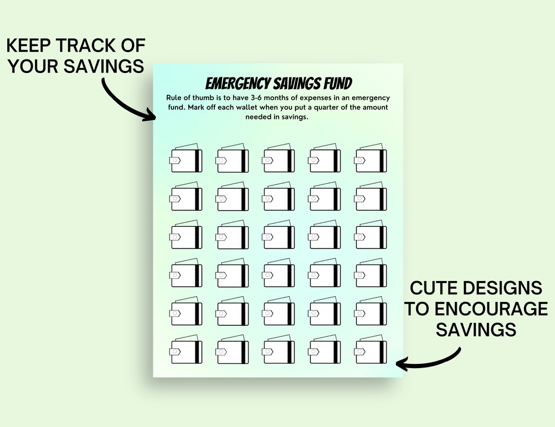 Savings' Goal Printable, Savings Goal Tracker, Savings Goal Pdf ...