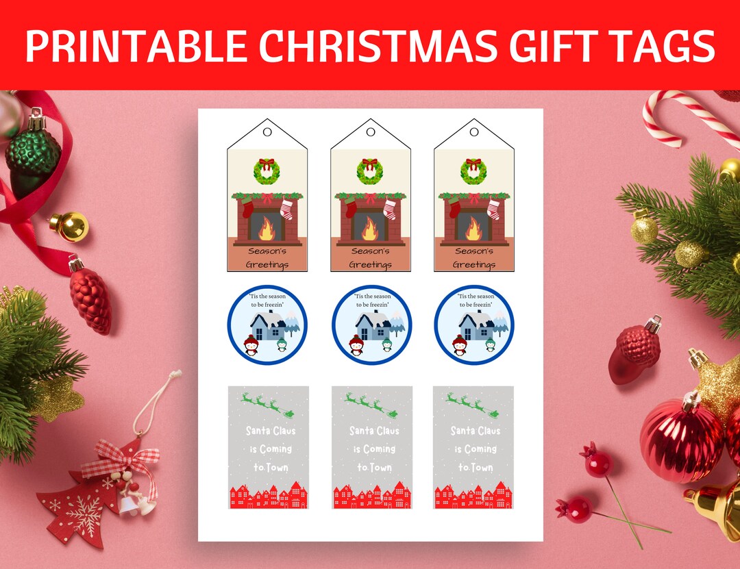 Christmas Gift Tags Printables Printable Gift Tags Holiday - Etsy