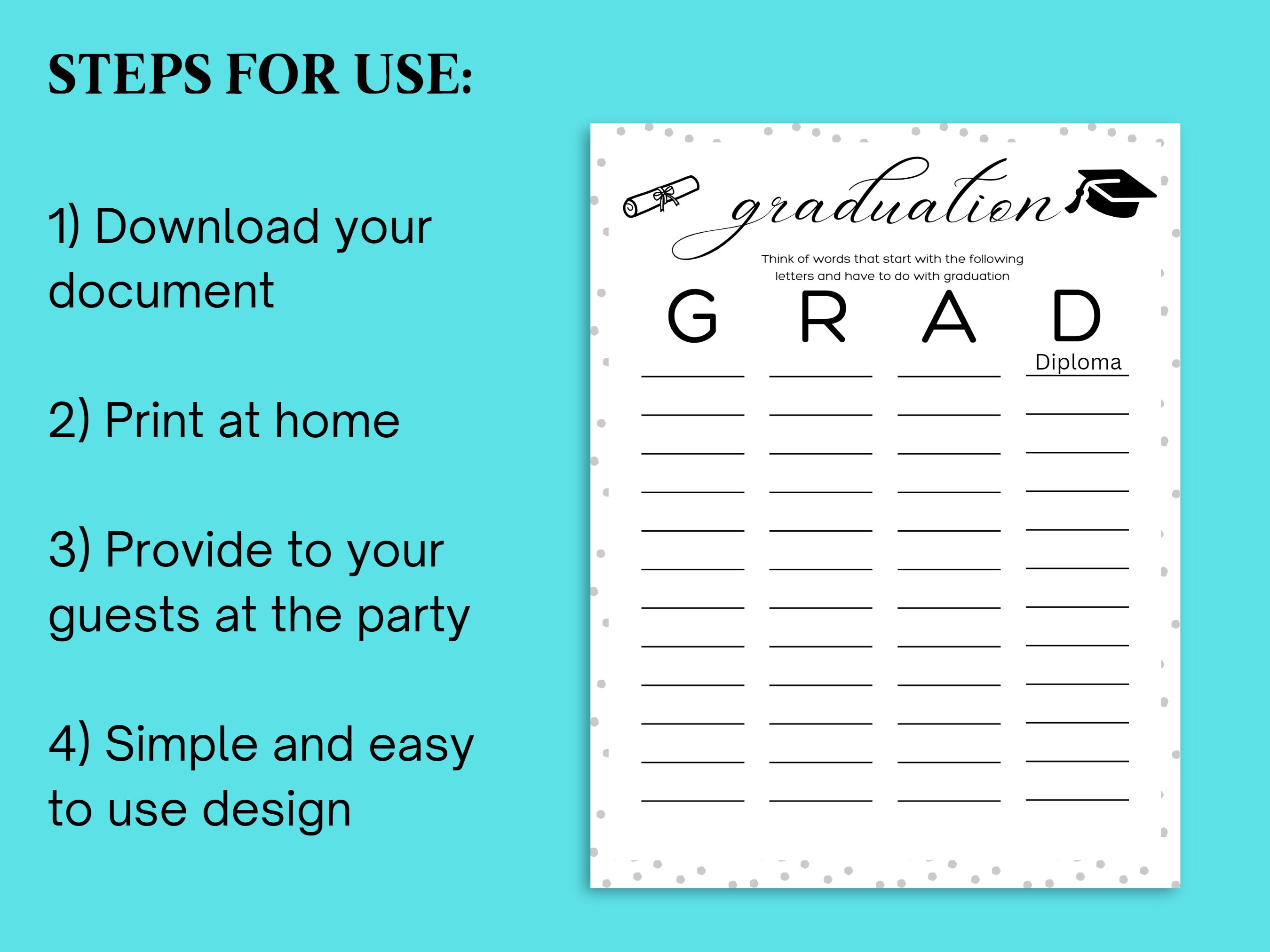 14 Graduation Games Bundle, 2024 Graduation Games, Graduation Party ...