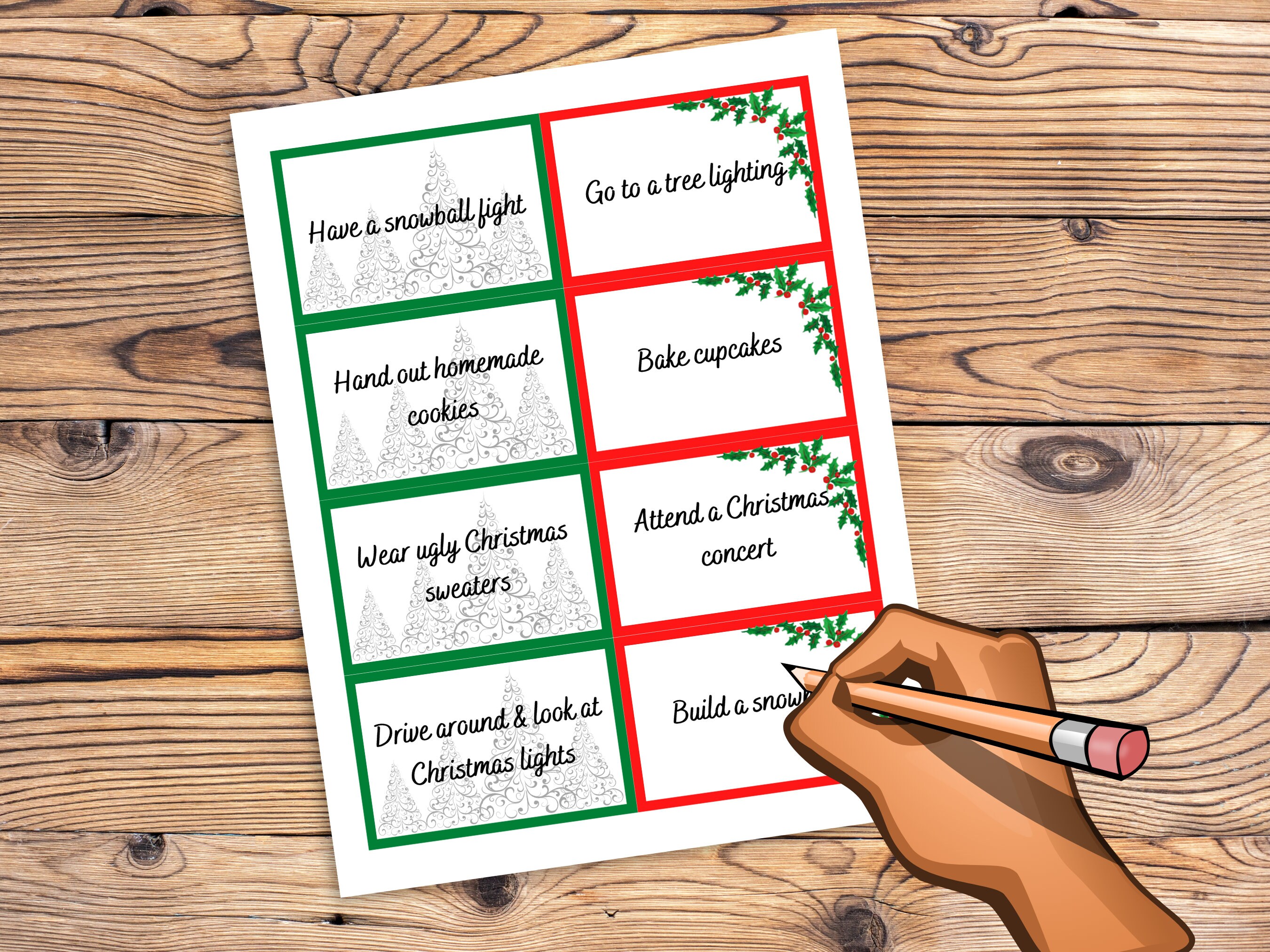 72 Christmas Activity Card Printable, Christmas Activity Printable ...