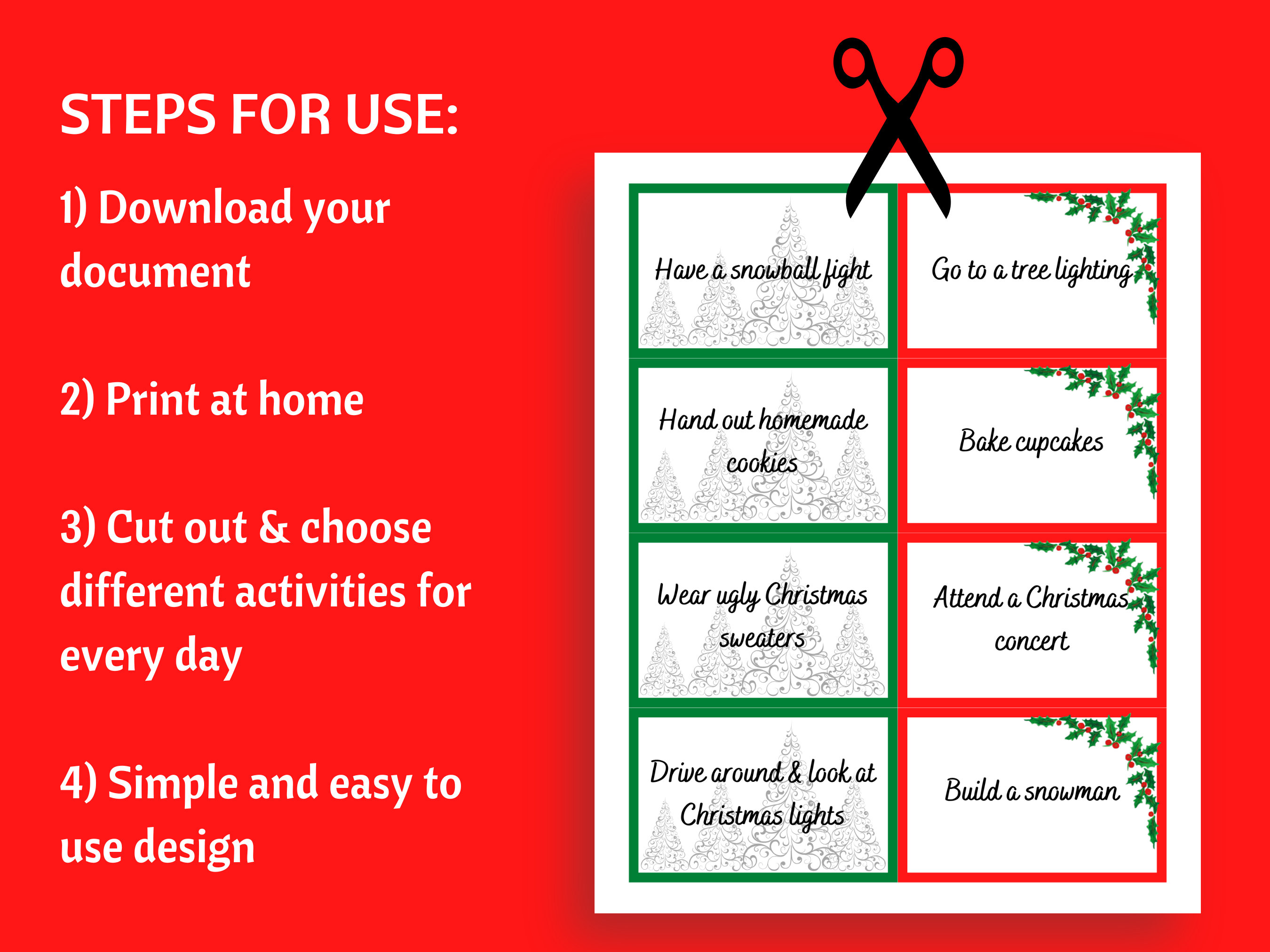 72 Christmas Activity Card Printable, Christmas Activity Printable ...