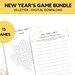 13 New Year's Game Bundle, New Years Printable, New Years Games ...