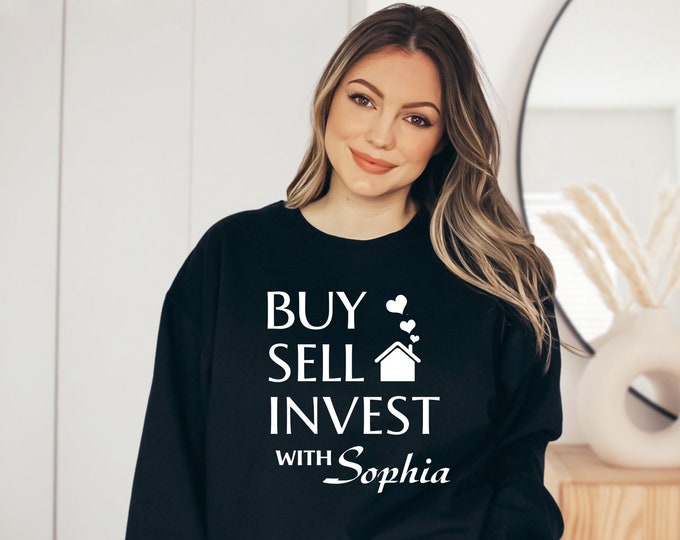 Custom Real Estate Agent Sweatshirt, Personalized Realtor Hoodie ...