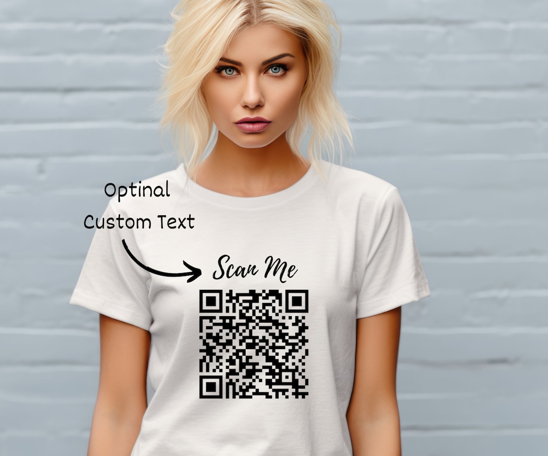 Custom QR Code Shirt, Social Media Shirt, Uniform Shirt, Personalized ...