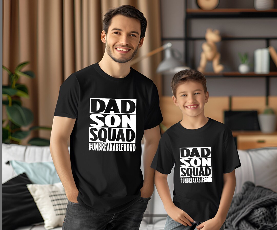 Dad Son Squad Shirt, Matching Father and Son Shirt, Daddy and Me Set ...