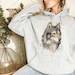 Wolf Sweatshirt, Wolf Hoodie, Animal Gift, Cute Animal Sweatshirt, Grey ...