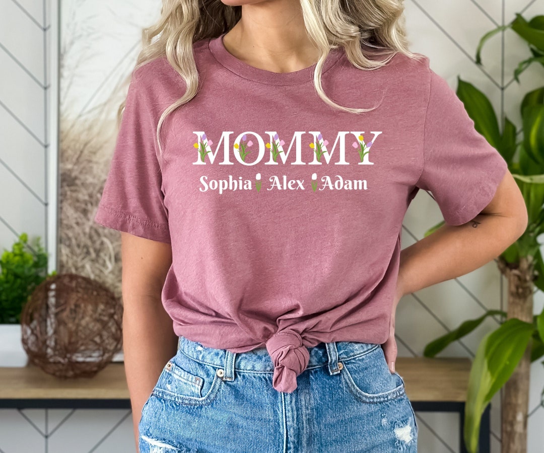Personalized Mommy Shirt, Custom Mom Shirt, Gift for Mom, Shirt With ...