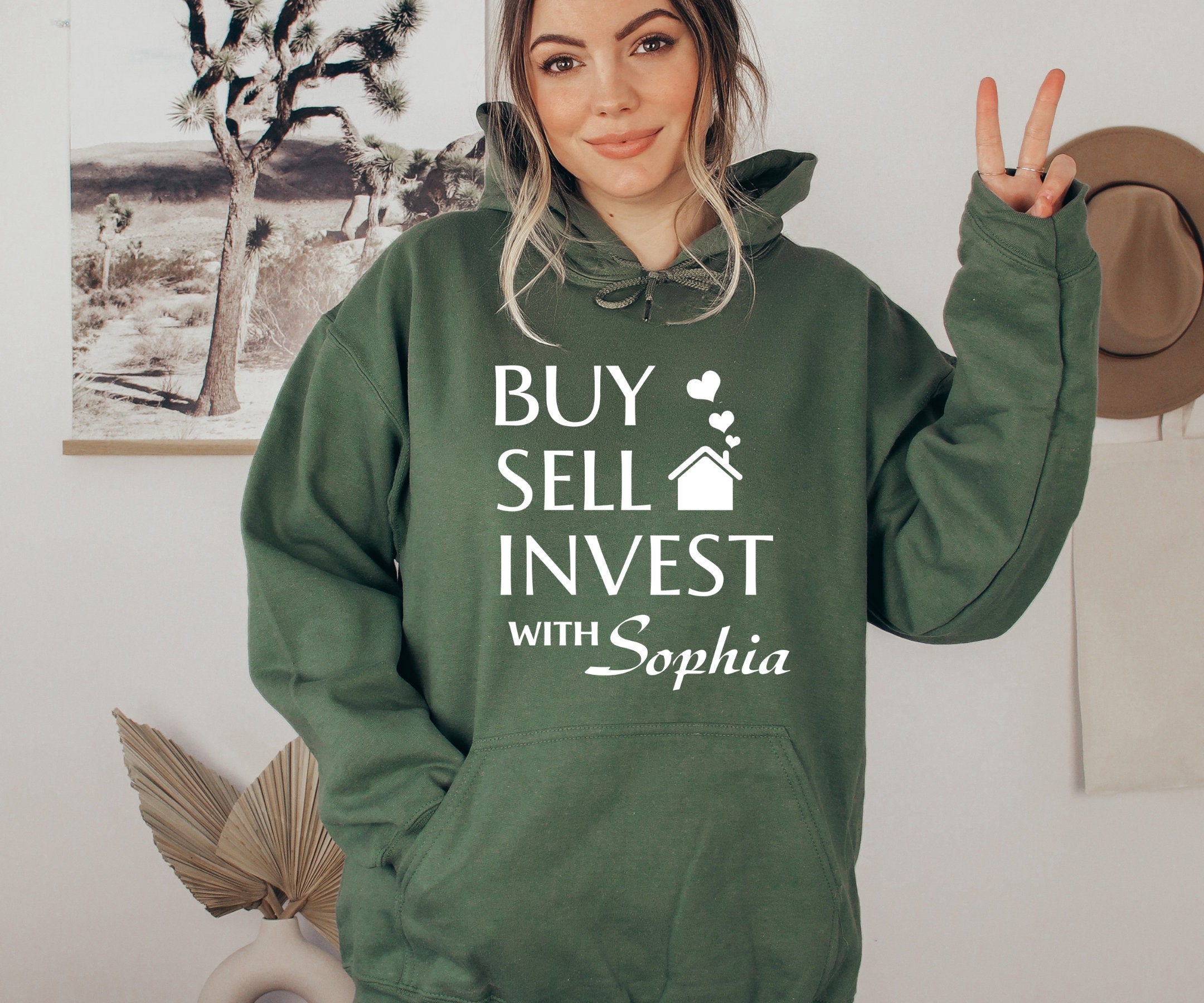 Custom Real Estate Agent Sweatshirt, Personalized Realtor Hoodie ...
