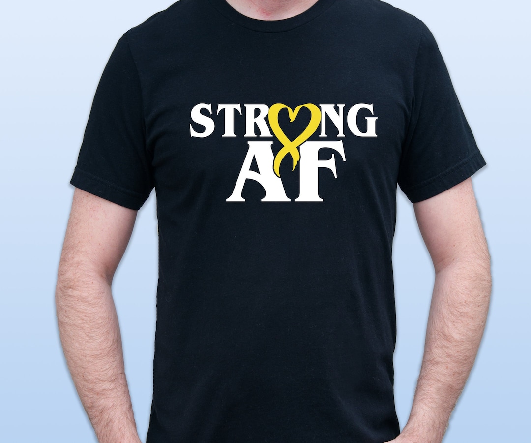 Strong AF Bone Cancer Awareness Shirt, Bone Cancer Gifts, Cancer ...