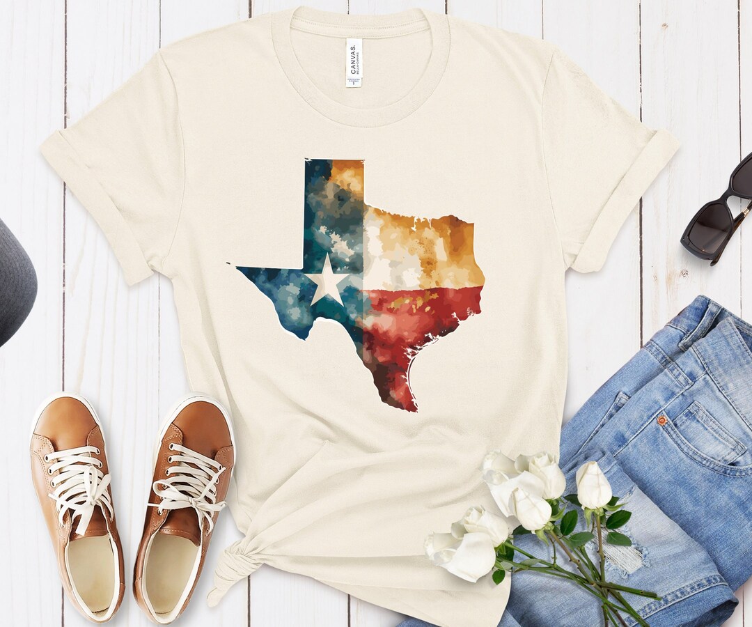 Vintage Texas Shirt, Texas Map Shirt, Gift for Texan, Texas Map Shirt ...