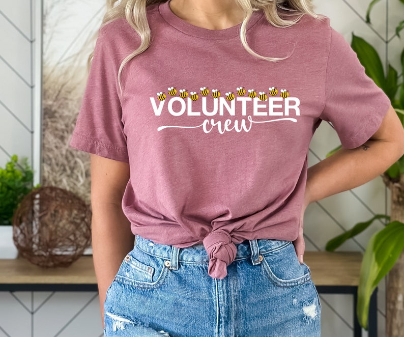 Volunteer Crew Shirt, Bee Volunteer T-shirt, Gift for Volunteer Shirt ...